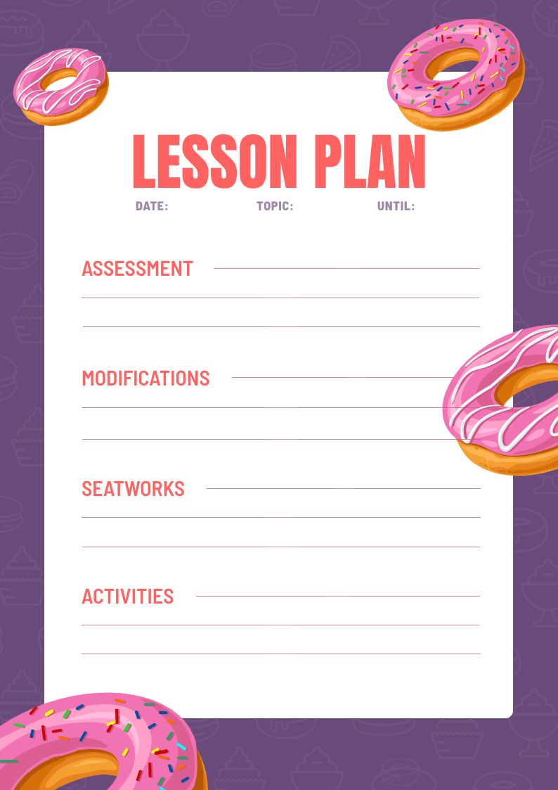 Easy and Free Customizable Lesson Plan Templates | Picmaker