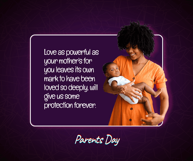 Mom and Kid Themed Parents Day Facebook Post Template