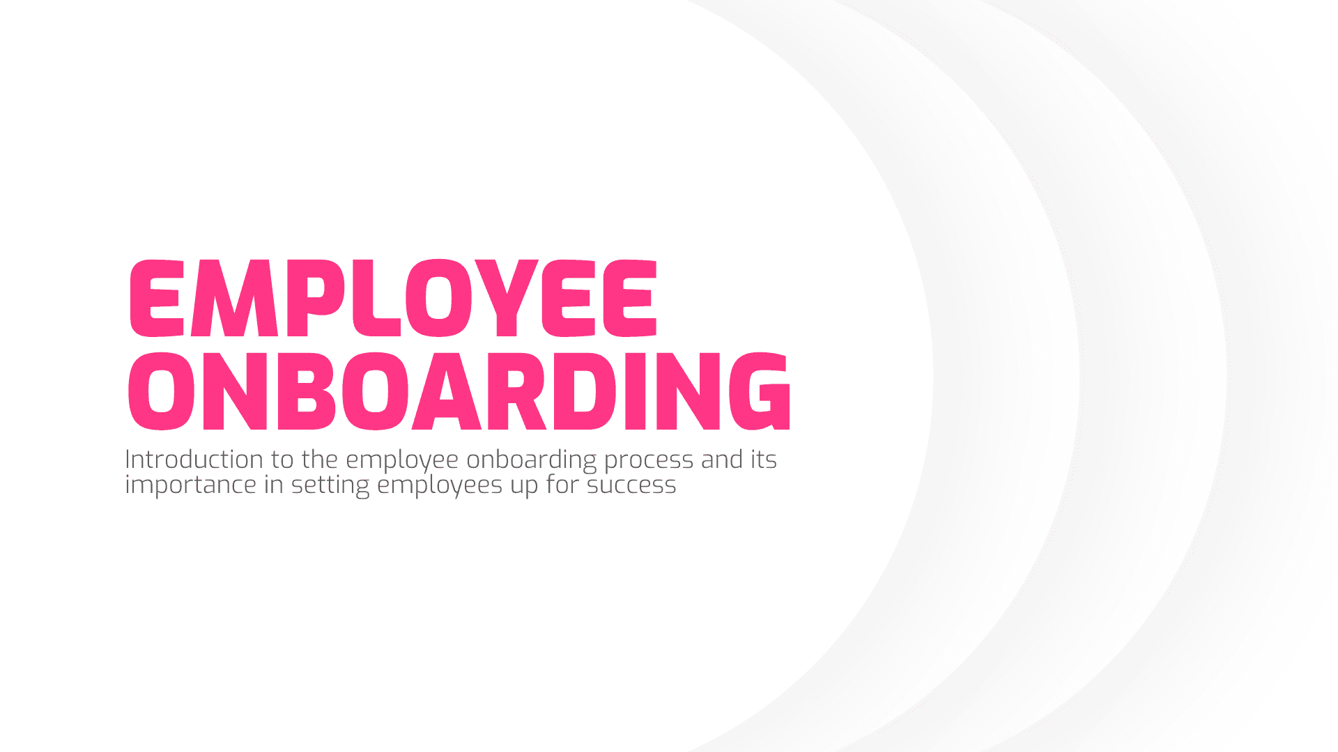 Pink Themed Employee Onboarding Presentation Template