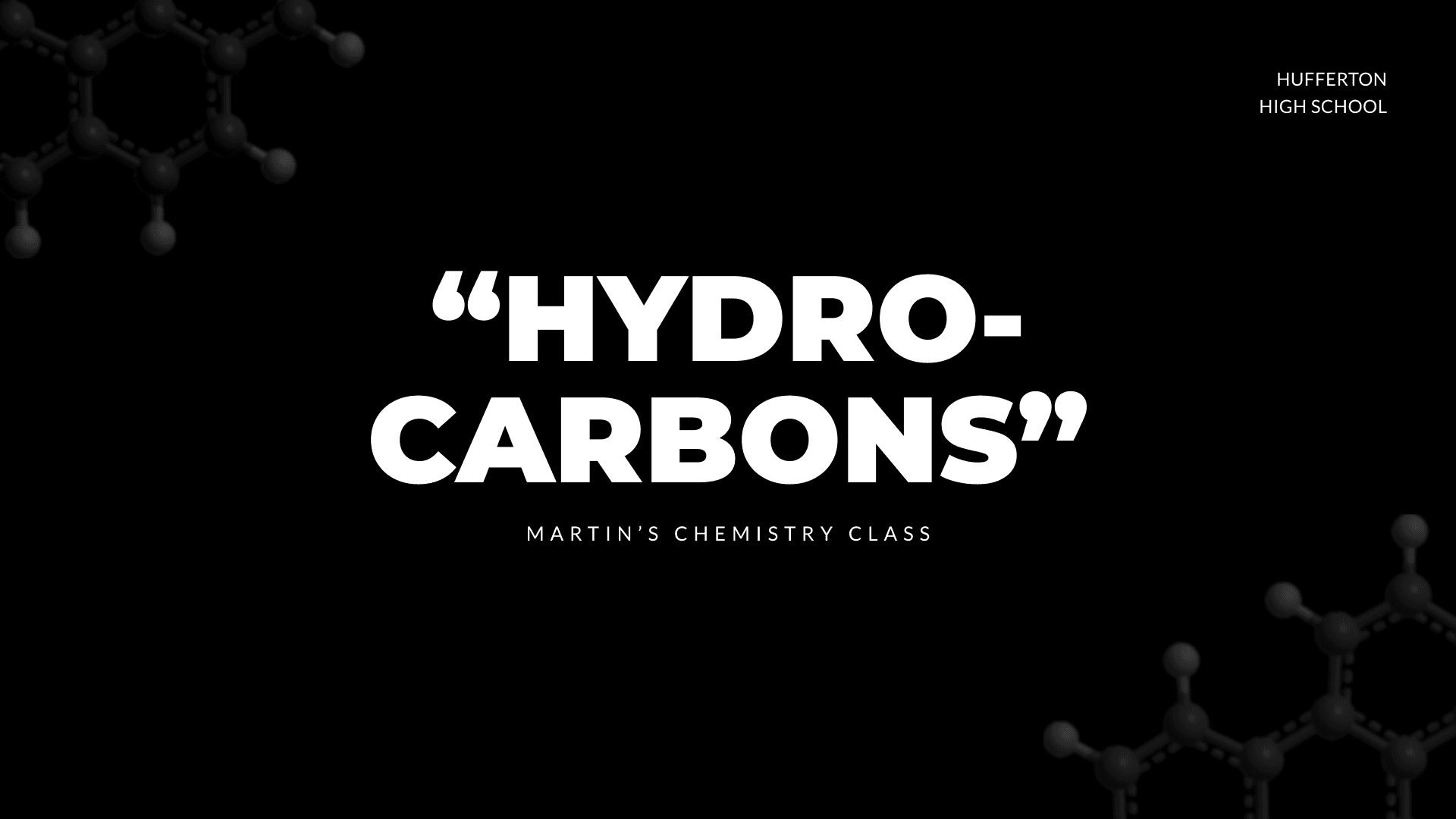 Black Background Hydrocarbons Presentation Template
