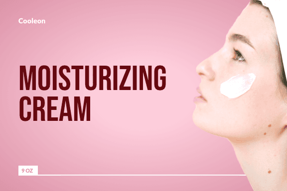 Women With Moisturizing Face Cream Label Template