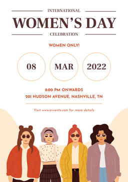 Group of women Illustrated Womens Day Celebration Poster Template