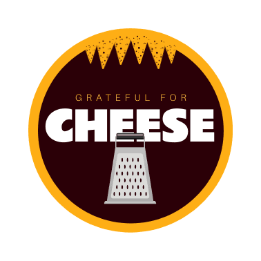 Cheese Grater Grateful for Cheese Sticker Template