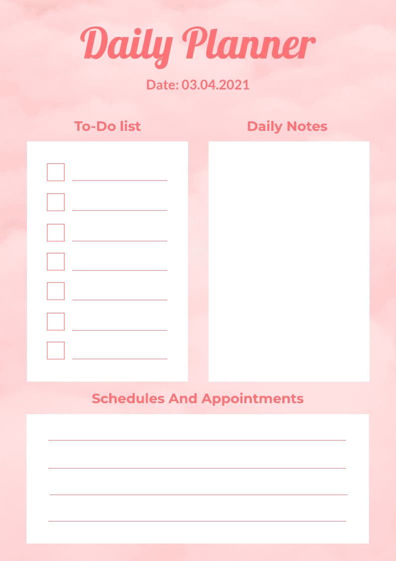 Easy and Free Customizable Planner Templates | Picmaker