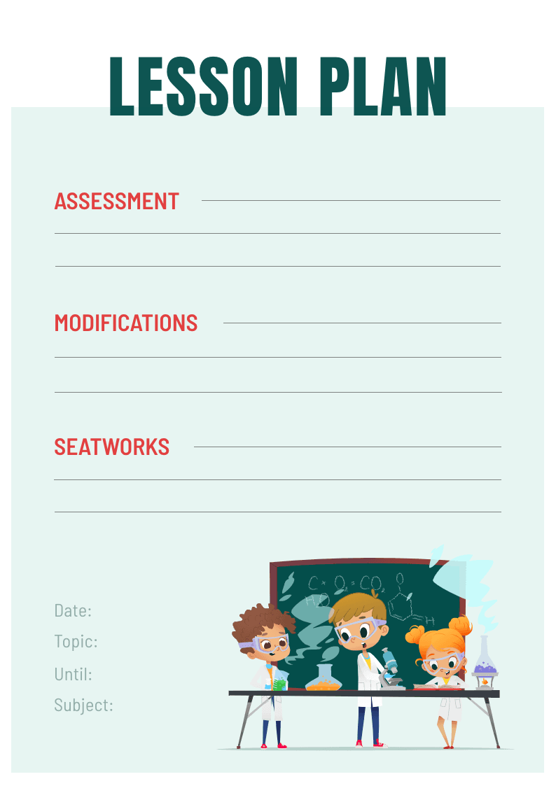 Easy and Free Customizable Lesson Plan Templates | Picmaker