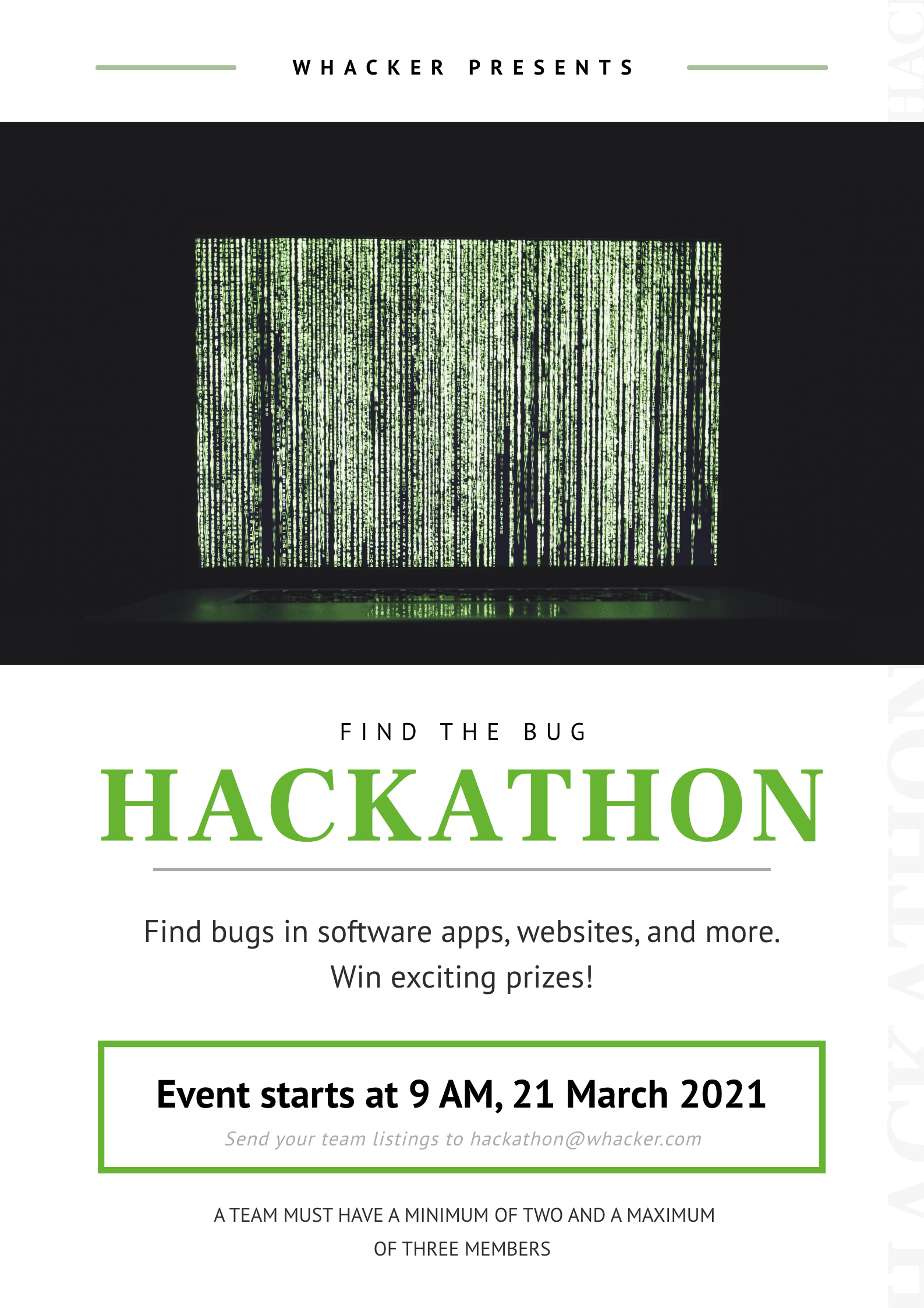 Easy and Free Customizable Hackathon Templates | Picmaker