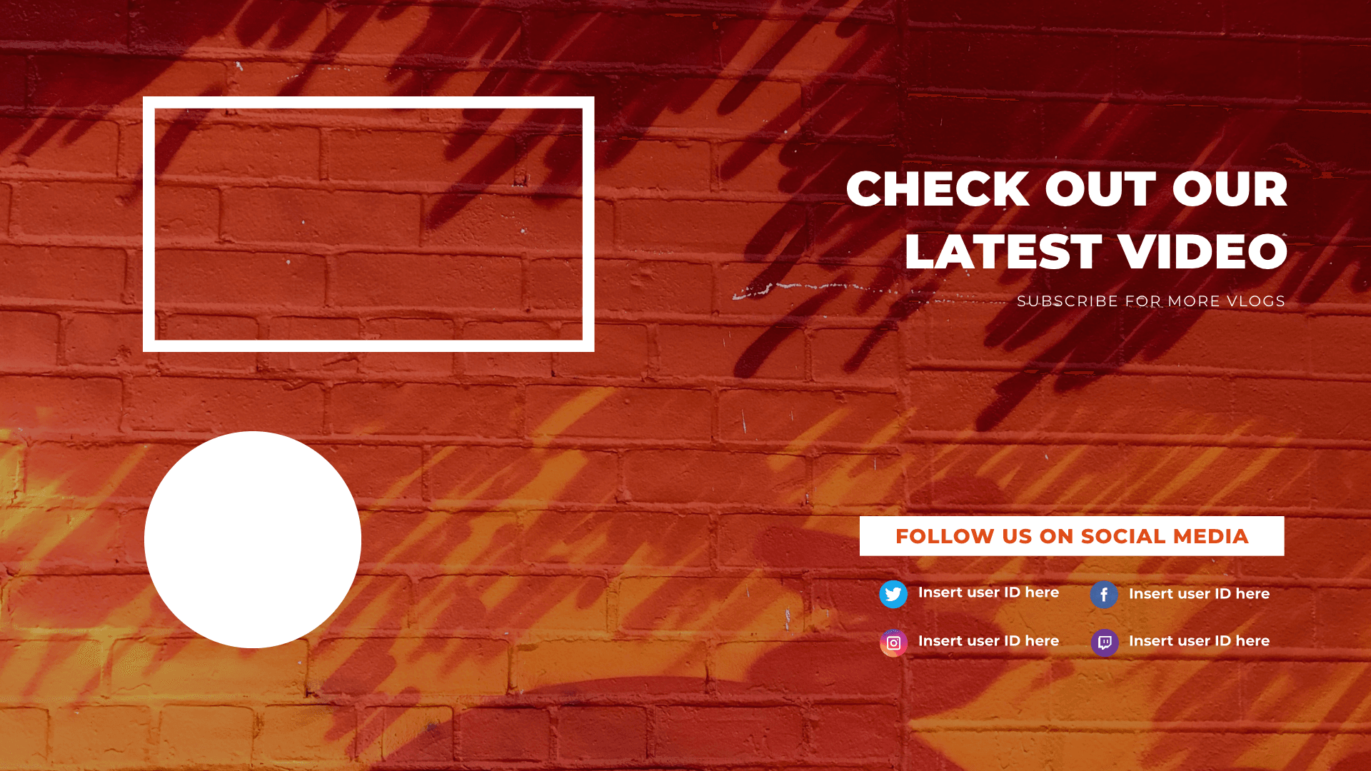 Easy Customizable Youtube End Cards Templates | Picmaker