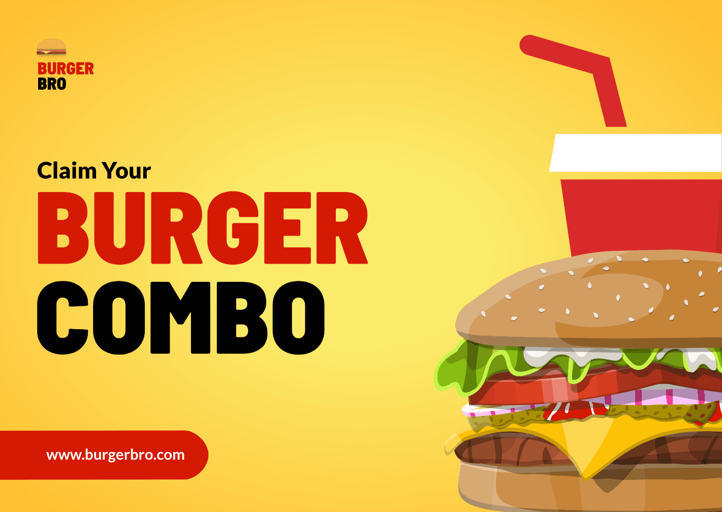Burger and Coke Combo Offer Gift Certificate Template