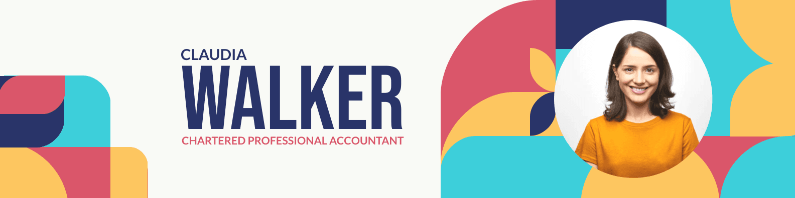 Colorful Chartered Professional Accountant Linkedin Banner Template