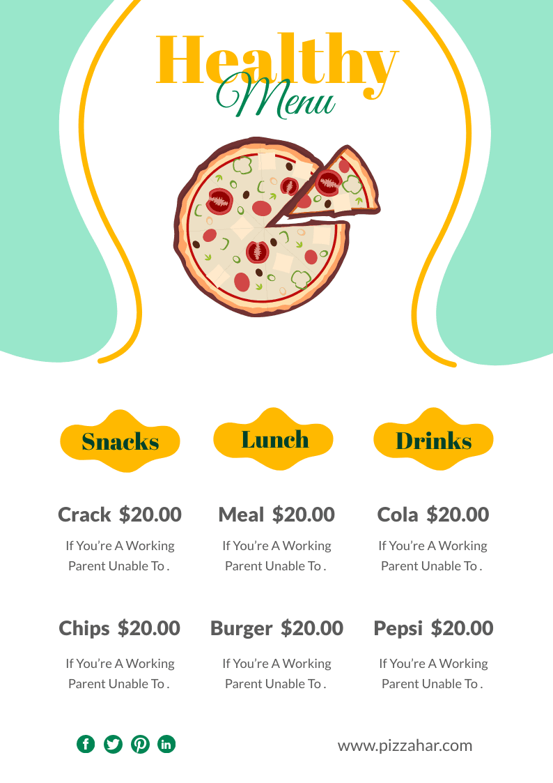 Free Printable Food Flyer Templates | Picmaker