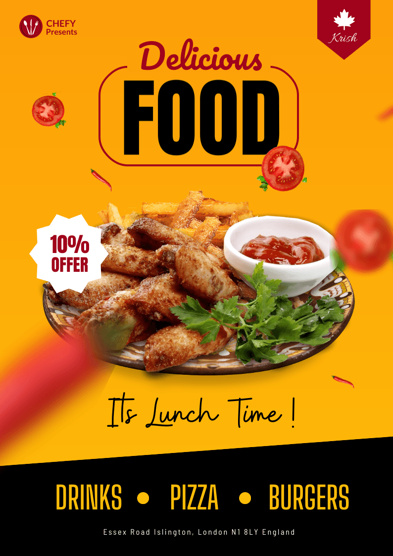 Free Printable Food Flyer Templates | Picmaker