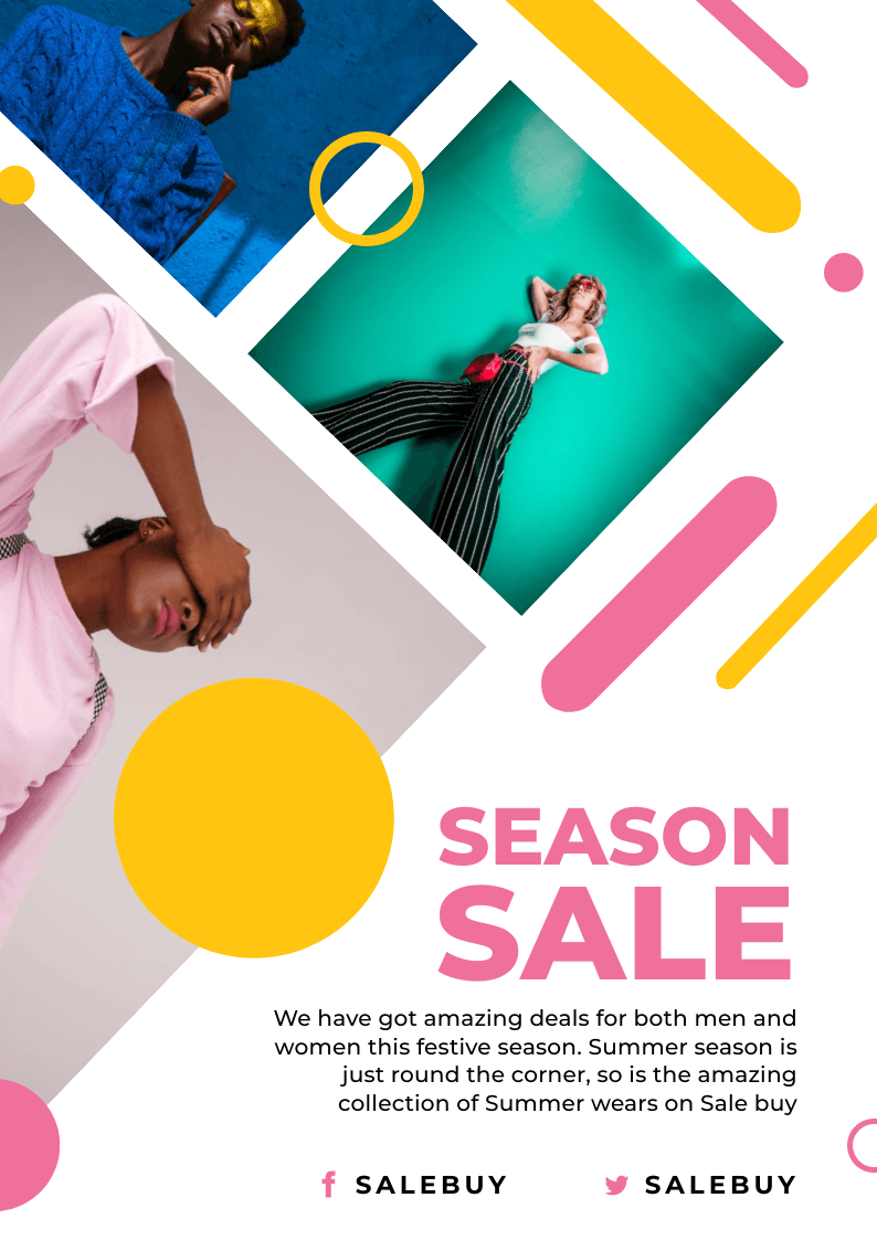 Pink Background Stop Gender Inequality Flyer Template