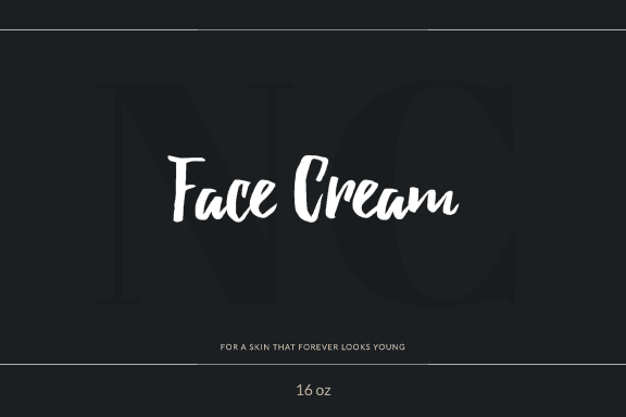 White and Black Face Cream Label Template