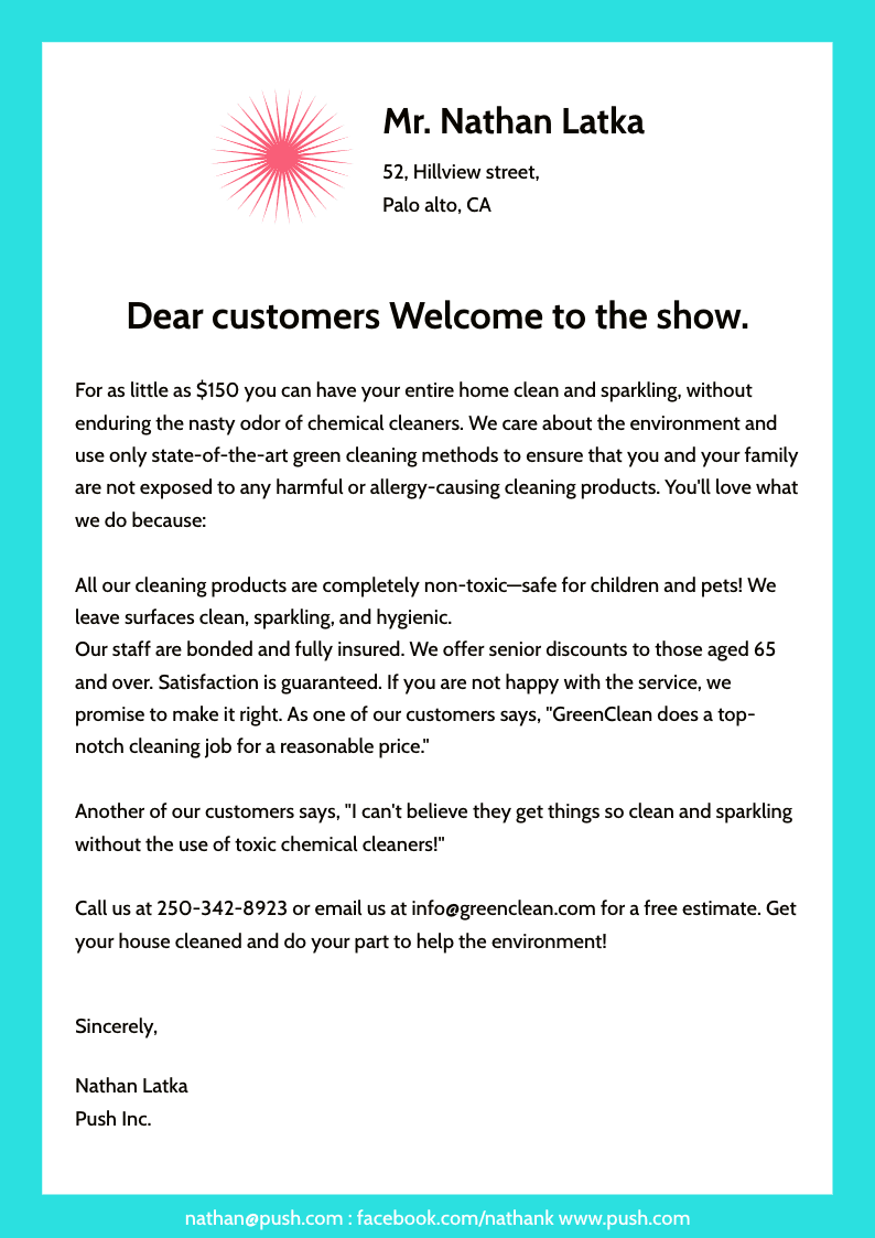 Easy and Free Customizable Letter Templates | Picmaker