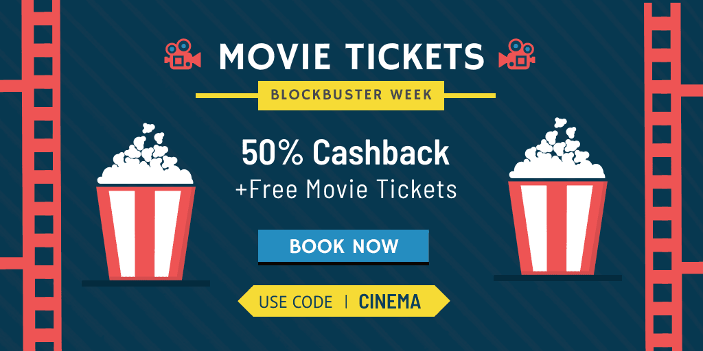 Blue Background Popcorn Movie Tickets Blockbuster Week Twitter Post ...