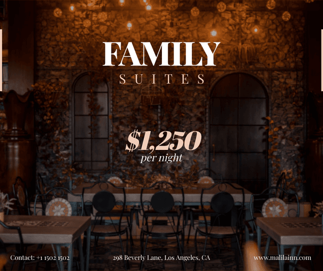 Family Suites Hotel Ad Facebook Post Template