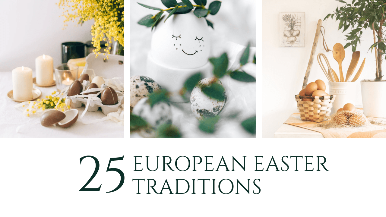 White Background European Easter Traditions YouTube Thumbnail