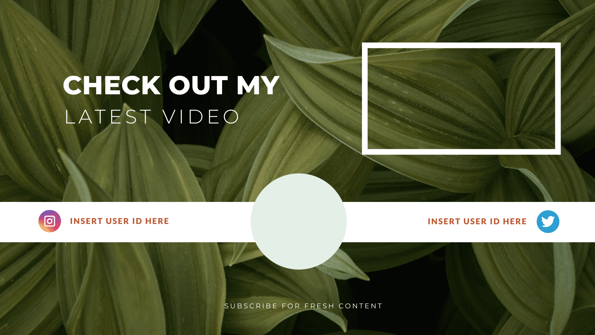 Easy Customizable Youtube End Cards Templates | Picmaker