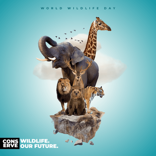 Conserve Wildlife Instagram Post Template