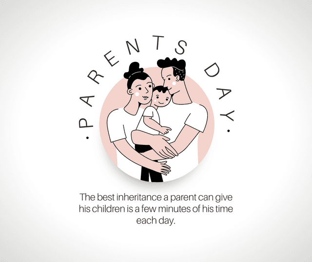 Pastel Colored Parents Day Facebook Post Template