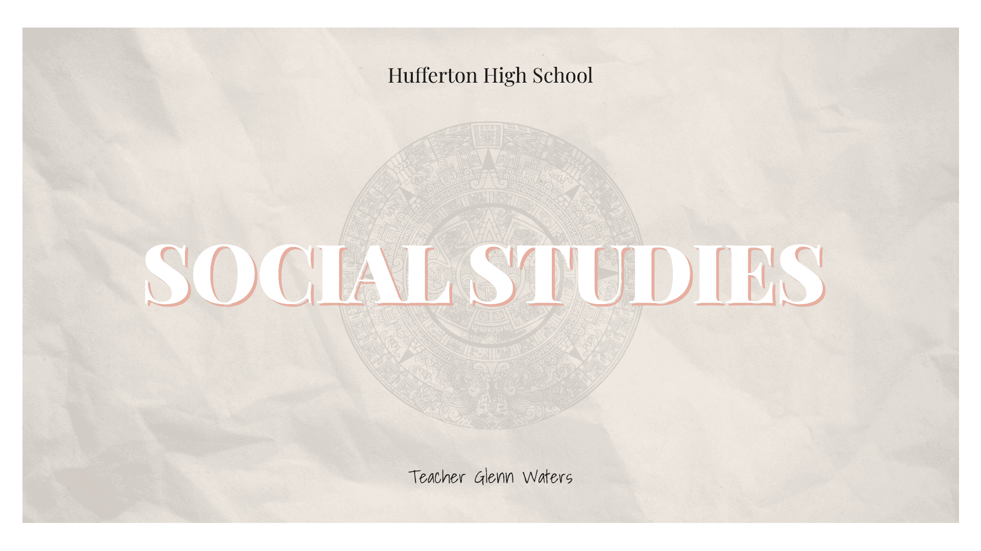 Crinkled Background Social Studies Presentation Template