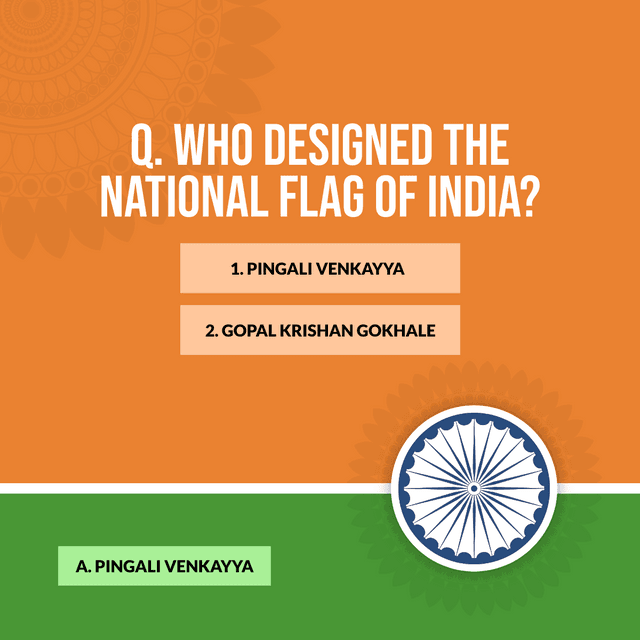 QnA Themed Indian Independence Day Linkedin Post Template