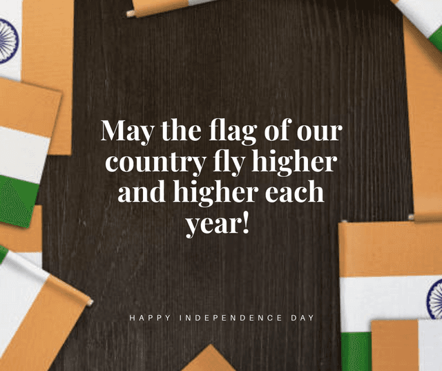 Flags Themed Happy Indian Independence Day Facebook Post Template