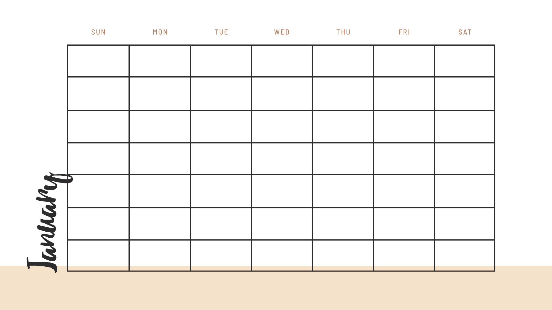 Simple Colorful Illustrated Yearly Calendar Template