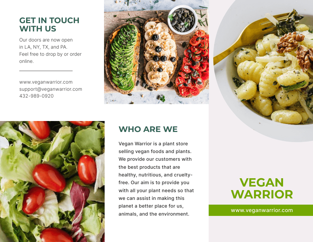 Vegan Food Brochure Template